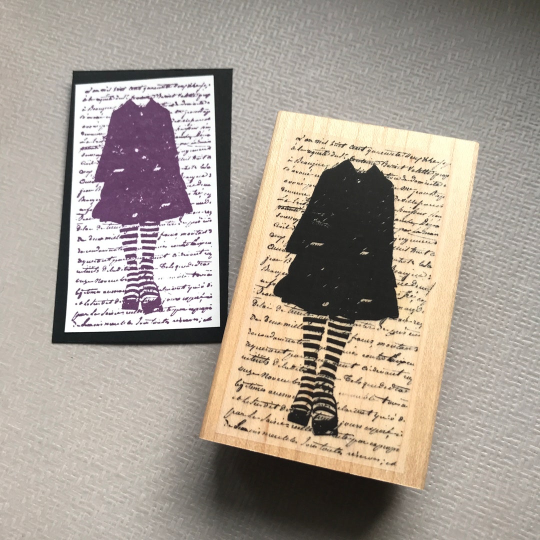 Fashion Coat Collage Rubber Stamp or Unmounted Rubberstamp or EZ Cling ...
