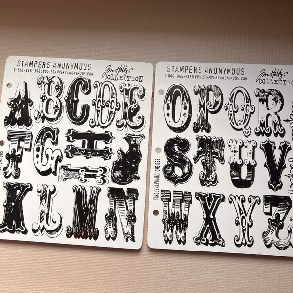Tim Holtz Alphabet Stamp - Etsy