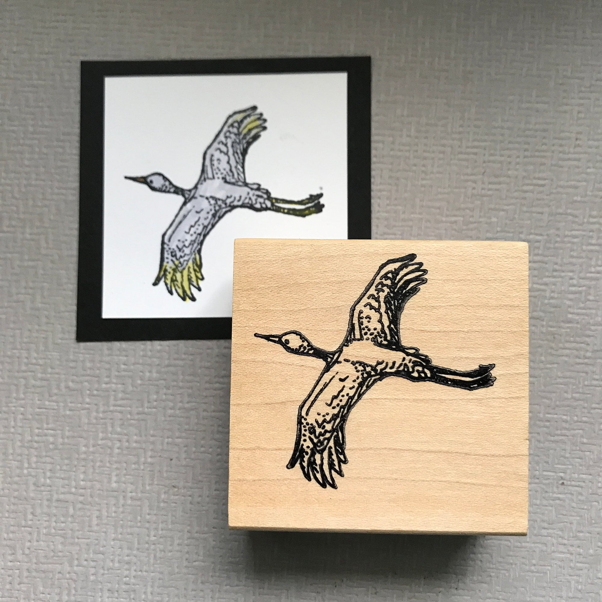 Flying Bird Rubber Stamp - Etsy