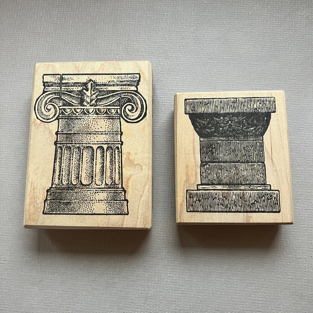 Pick Your Vintage Pillar Column Building Rubber Stamp - Etsy