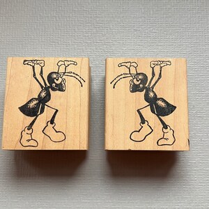 Vintage Rubber Stamp Giant Ants Wood Mounted Stamp Set From - Etsy
