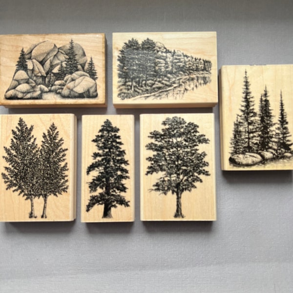 Tree Rubber Stamps - Etsy