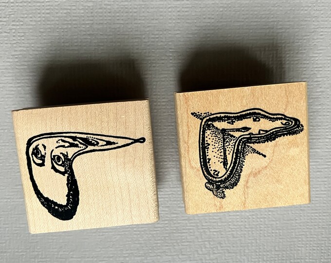 Rubber Stamp Vintage Weird Clock and Clock Face Stamp Set From Museum ...