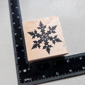 Rubber Stamp Snowflakes Wood Mounted Rubber Stamps - Etsy
