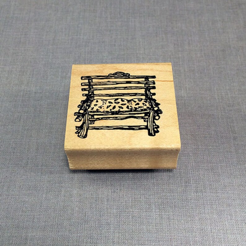 Garden Bench Rubber Stamp - Etsy