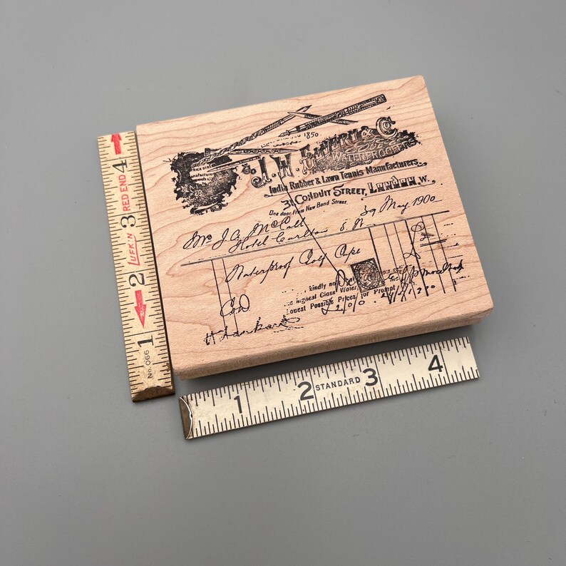 Vintage Rubber Stamp Script Writing Word Background Stamps - Etsy