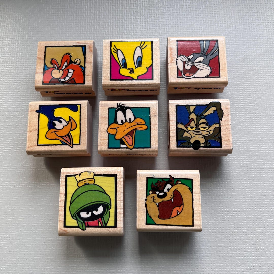 Cartoon Characters Rubber Stamps Looney Tunes Vintage Rubber Stamps - Etsy