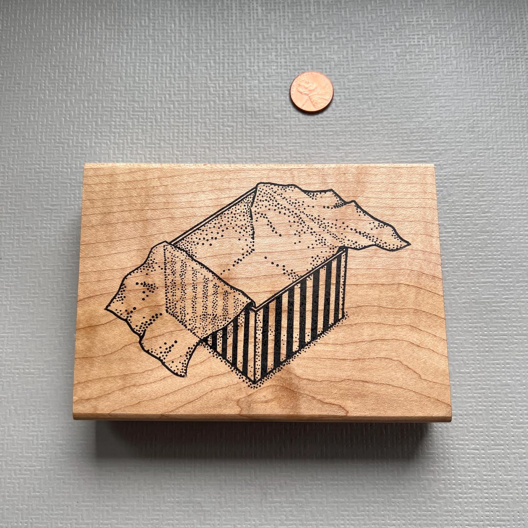 Vintage Rare Rubber Stamp Open Gift Box From Museum of Modern Rubber - Etsy