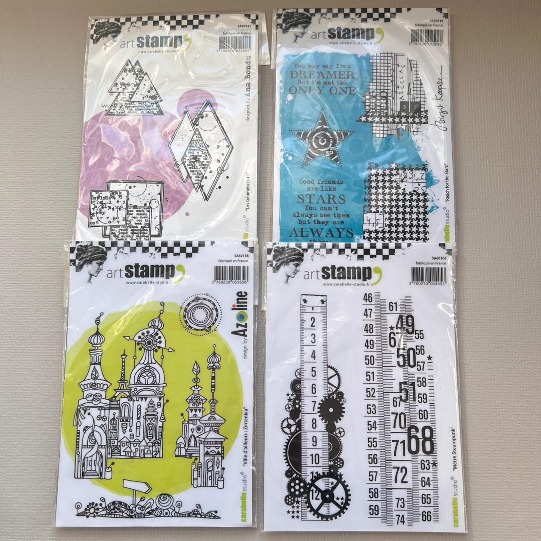 Cling Textured Rubber Stamp Patterns From Carabelle Studio - Etsy