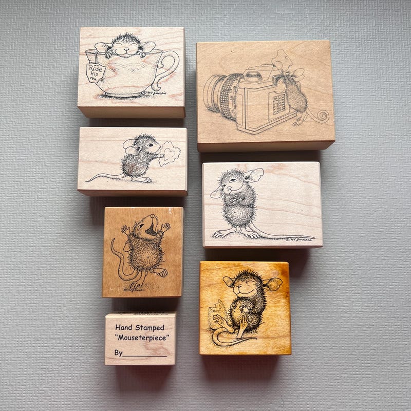 Mouse Rubber Stamp - Etsy