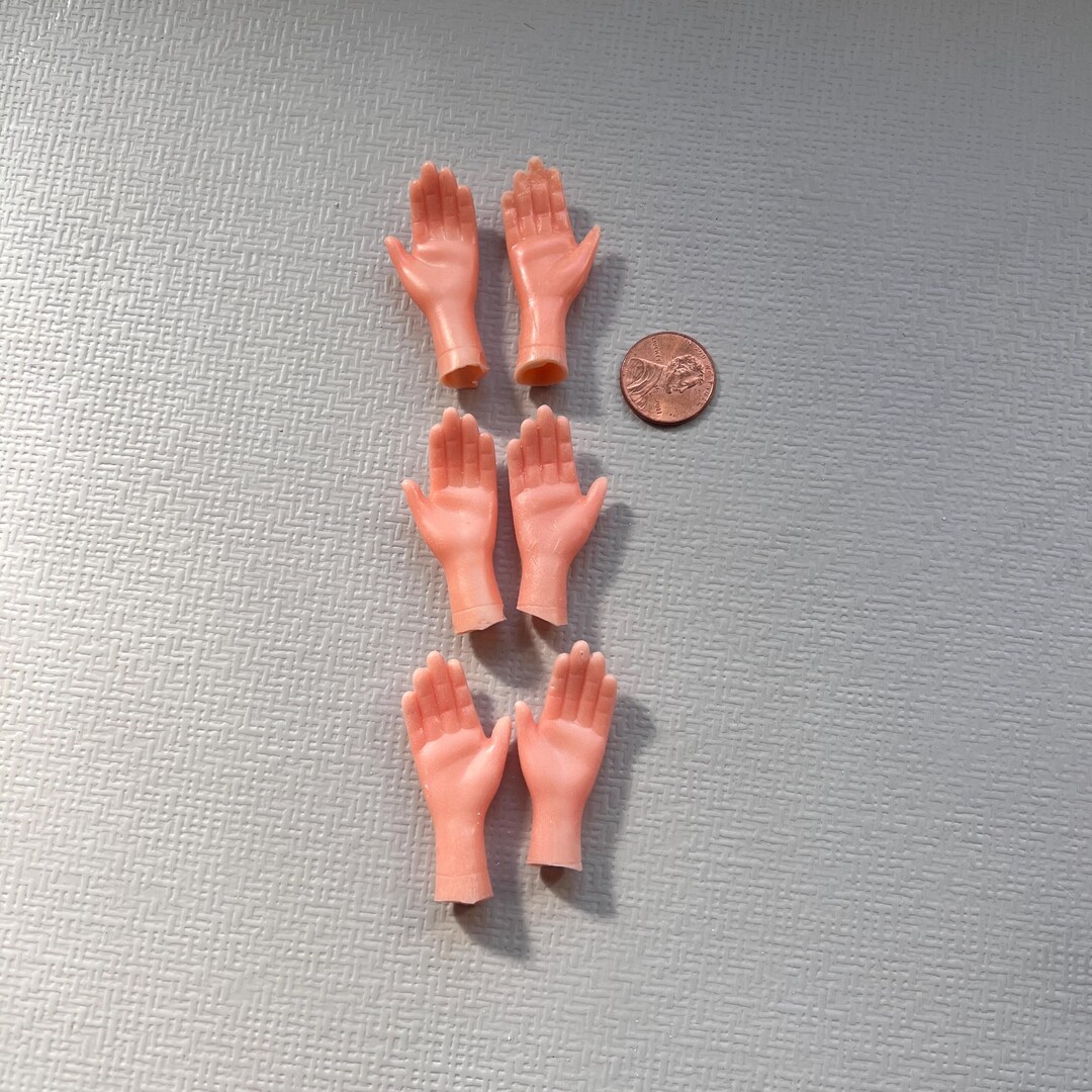 3 Pairs of Plastic Hands Craft Supply for Doll Making and Assemblage ...