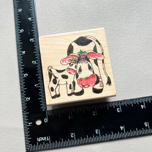 Vintage Rubber Stamp Pick Your Funny Cow Farm Animal Wood Mounted ...