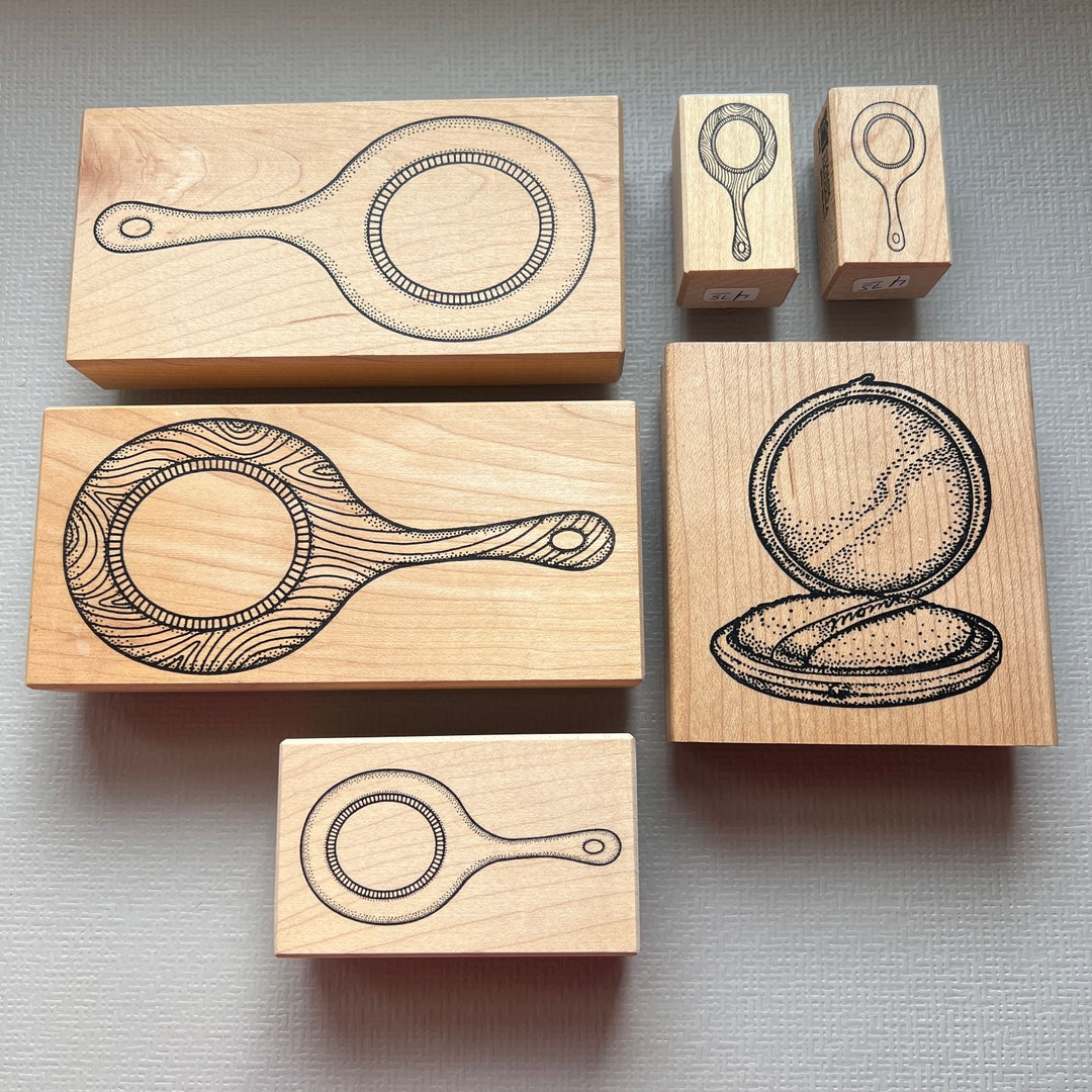 Vintage Rubber Stamp Pick Your Mirrors or Compact Museum of Modern ...