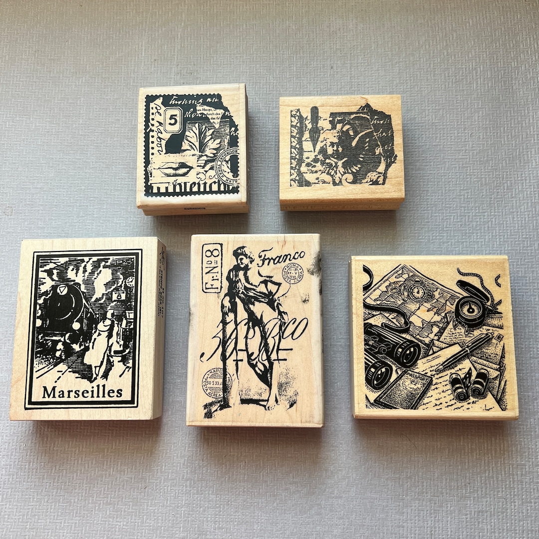 Vintage Pick Your Acey Deucy or Collage Rubber Stamp 1 of 5 Stamps - Etsy