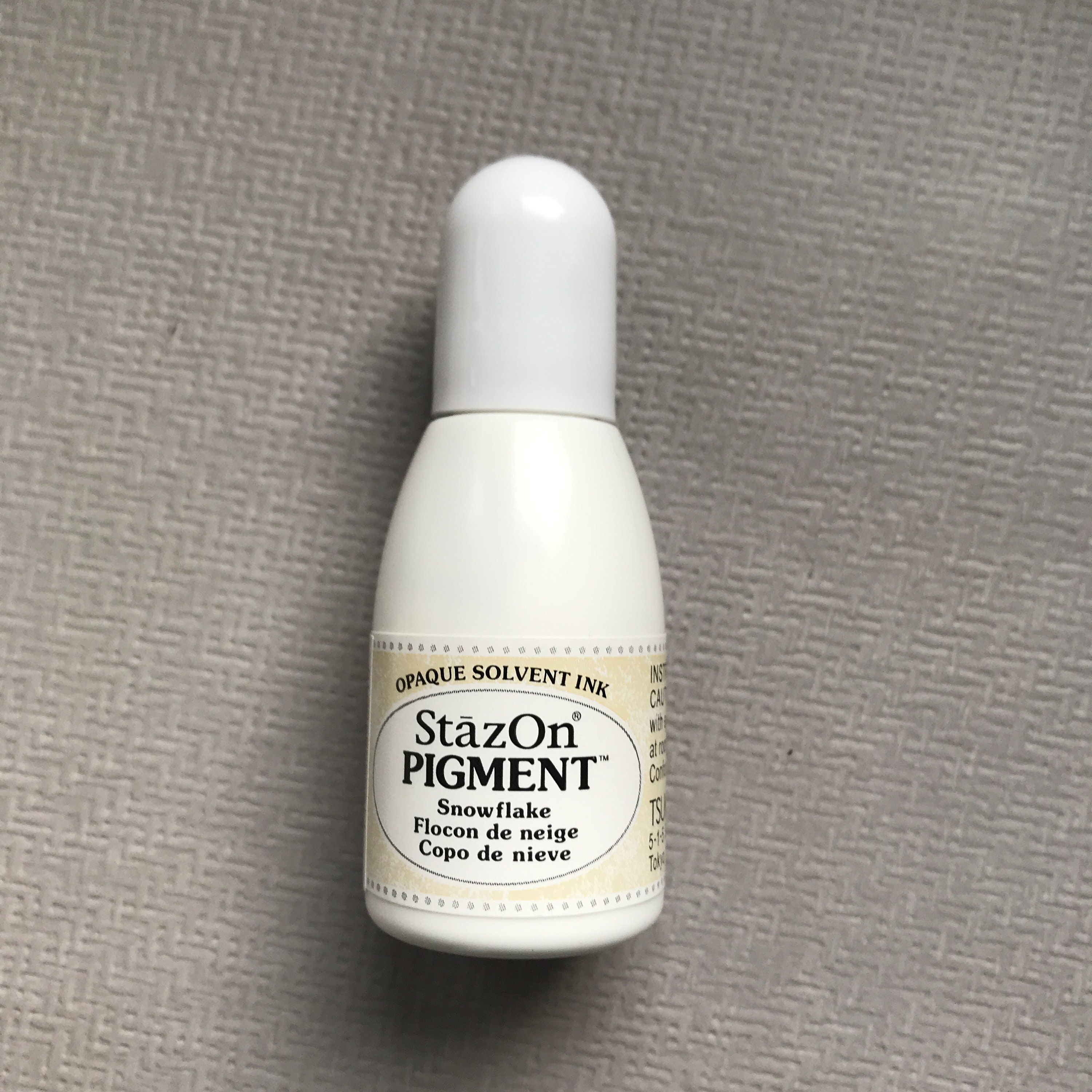 StazOn Pigment Snowflake White Ink Pad and Reinker Or Piano | Etsy