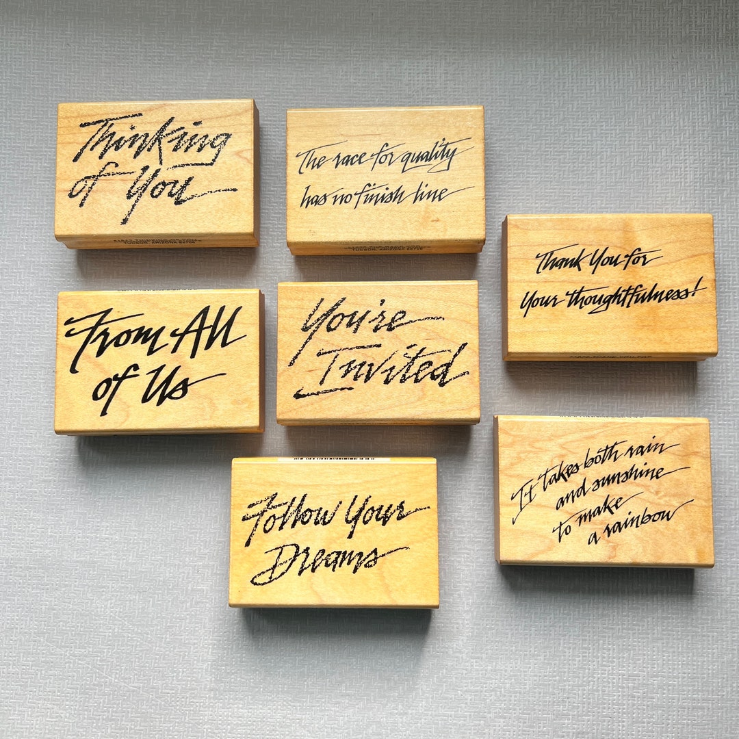 Vintage Sayings Rubber Stamps From Comotion Stamps - Etsy