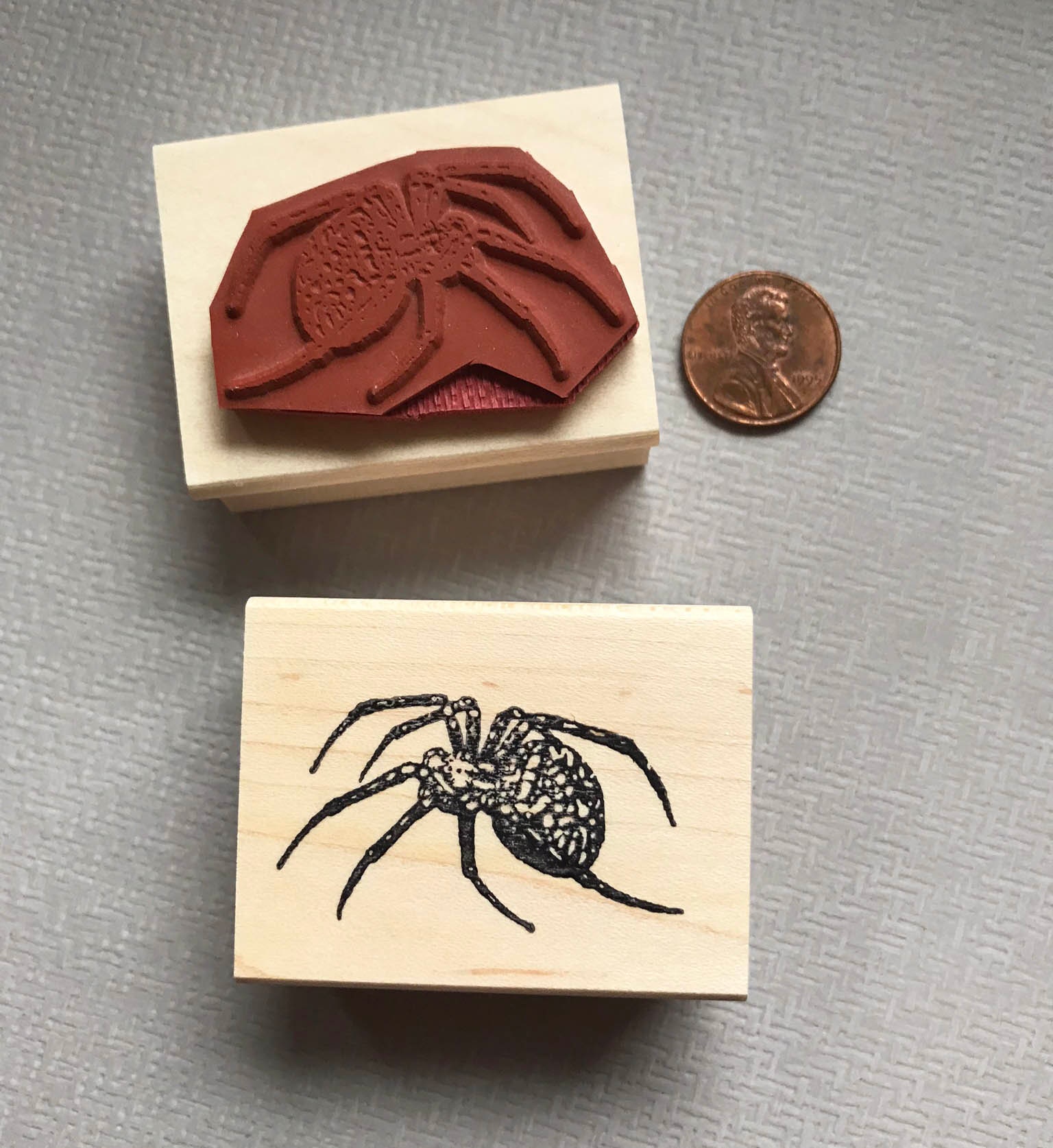 Spider Wood Mounted Rubber Stamp | Etsy