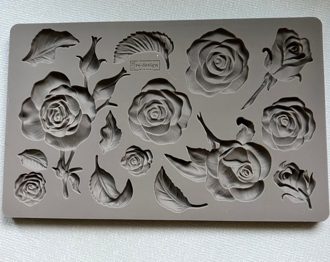 Prima Redesign Decor Moulds® – Fragrant Roses 5″X8″ – Mixed Media Mold ...