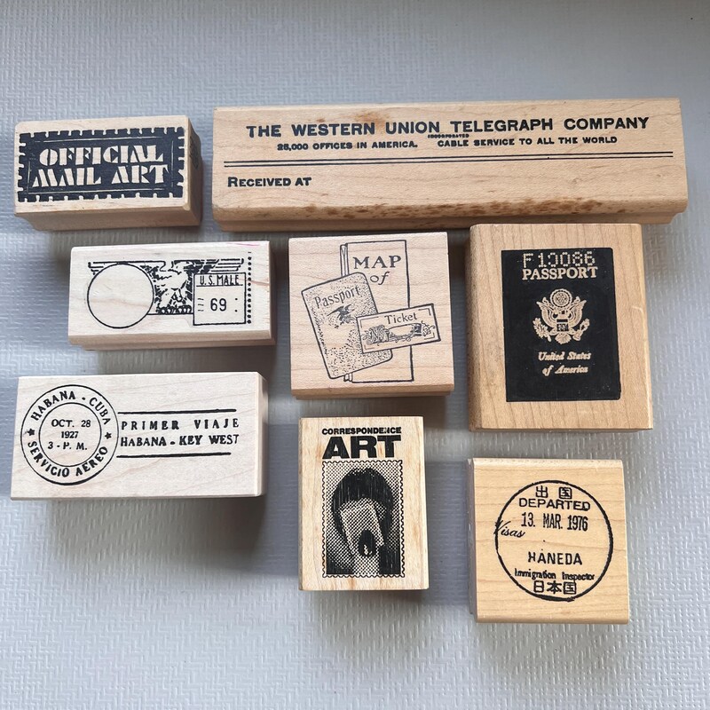 Postal Rubber Stamp - Etsy