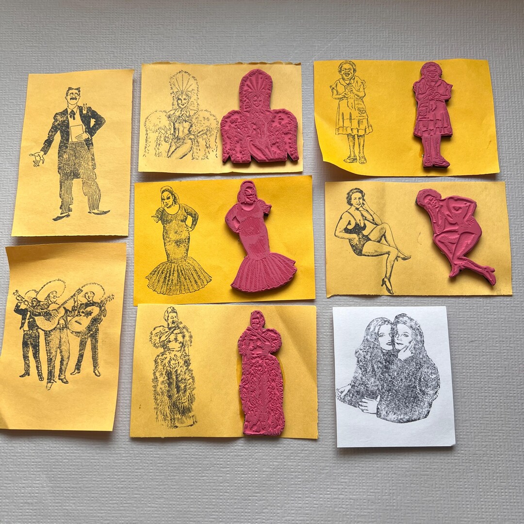 Famous and Ordinary People Unmounted Sticky Backed Foam Rubber Stamps ...