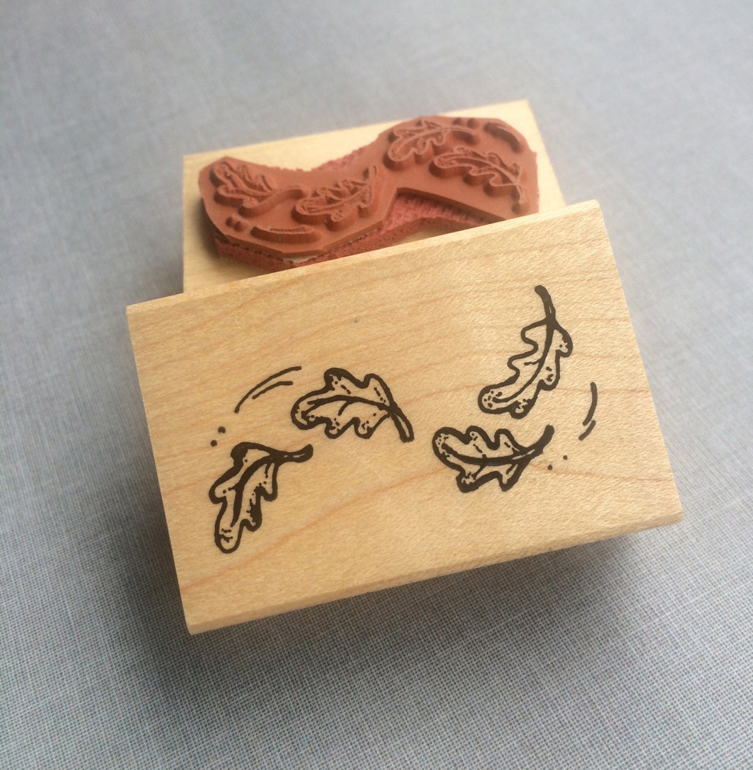 Oak Leaves Rubber Stamp - Etsy
