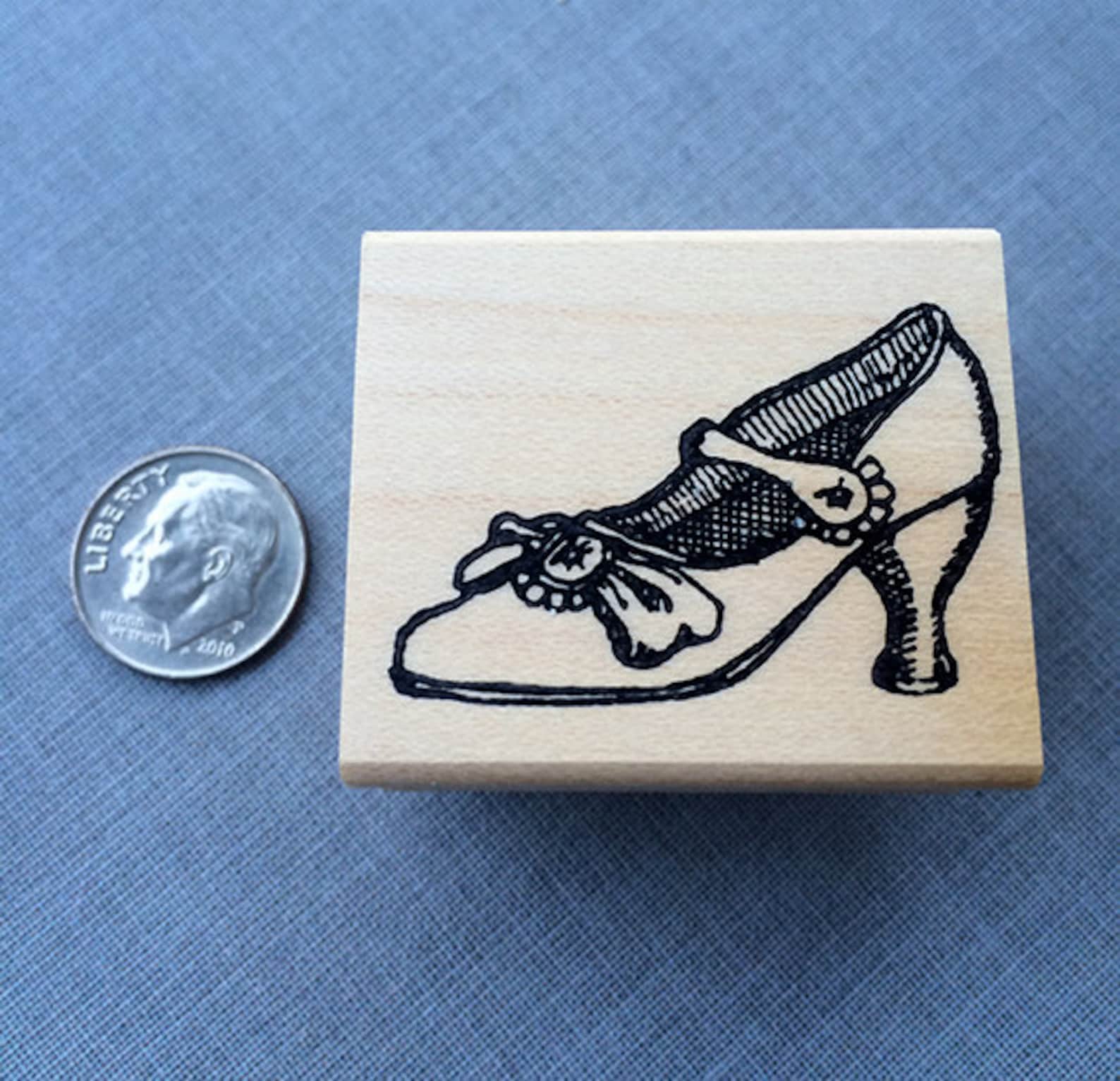 Victorian Shoe Rubber Stamp - Etsy Australia