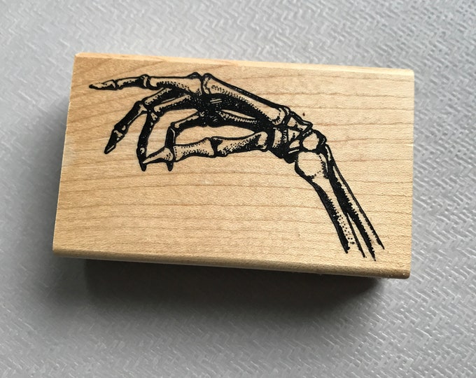 Vintage Extremely Rare Skeleton Hand Rubber Stamps From Stamps of ...