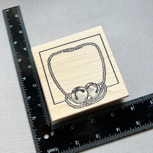 Vintage Rubber Stamp Rope Art Frame Pattern Stamps From Too Much Fun ...