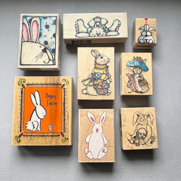 Easter Bunny Stamp - Etsy