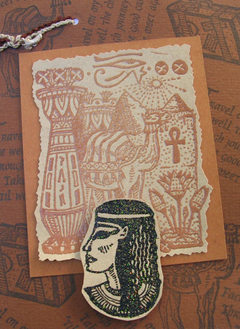 Egyptian Collage Rubber Stamp - Etsy