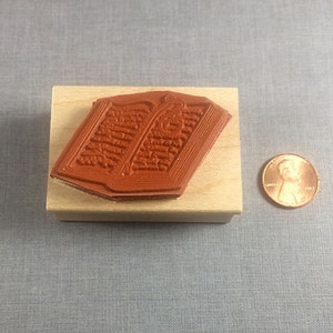 Open Journal Book Rubber Stamp - Etsy