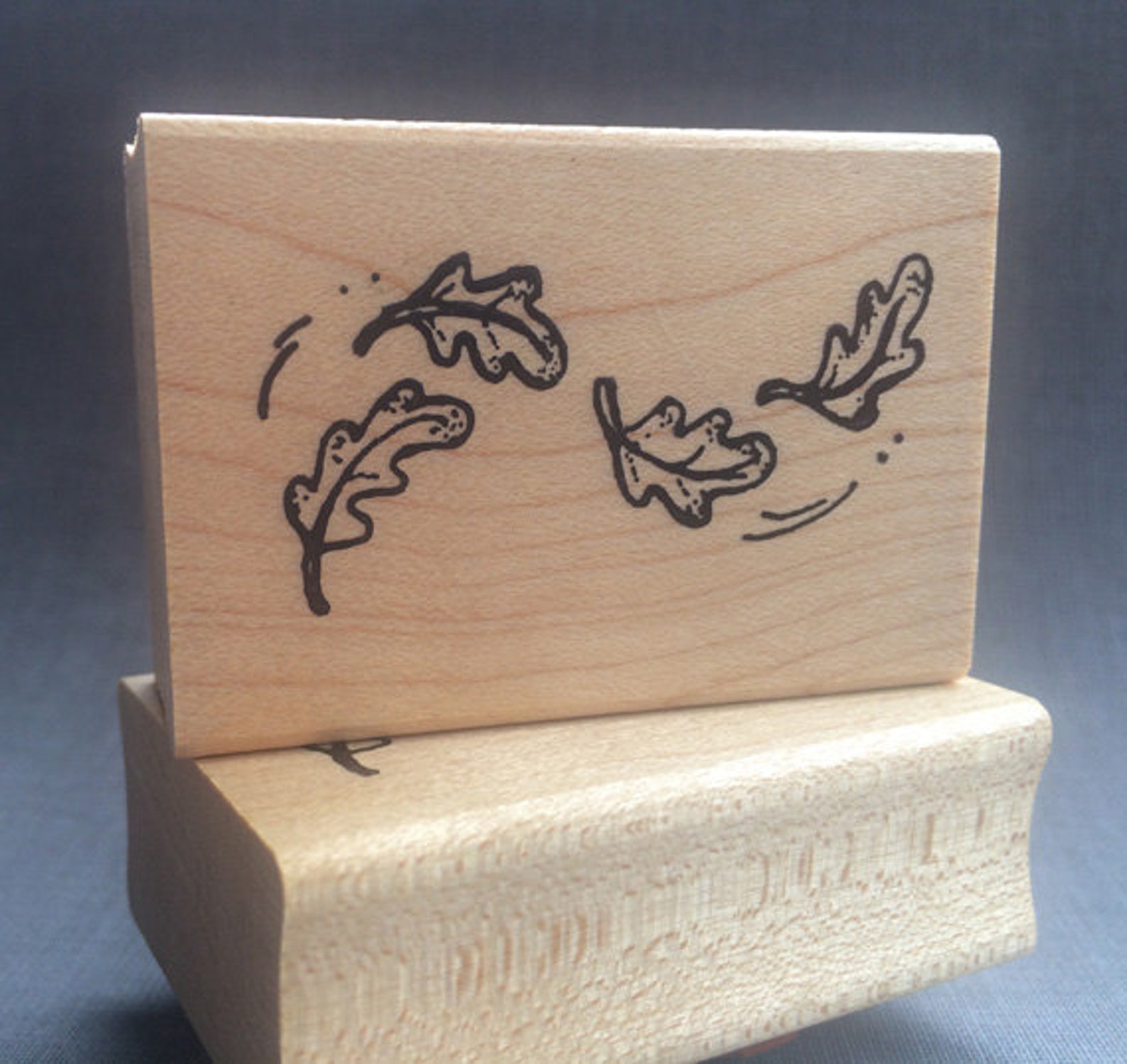 Oak Leaves Rubber Stamp - Etsy