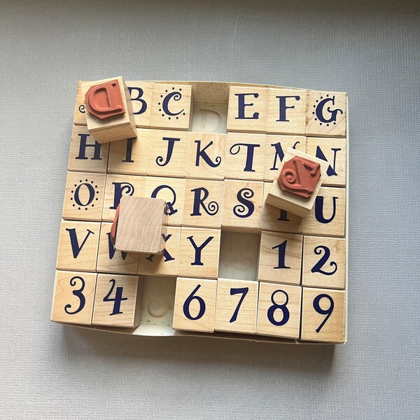 Alphabet Rubber Stamps - Etsy