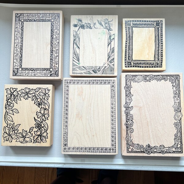 Frame Rubber Stamp - Etsy