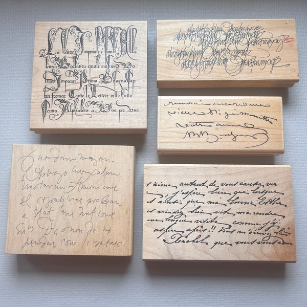 Script Rubber Stamp - Etsy