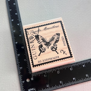 Vintage Rubber Stamp Flower, Hearts, and Butterfly Collage Stamps From ...