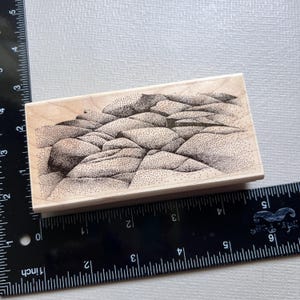 Vintage Stampscapes Outdoor Nature Landscape Cabin Scene Rubber Stamps ...