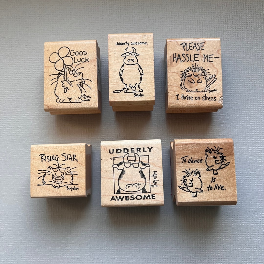 Rubber Stamp Sandra Boynton Cat or Cow Vintage 1985 From Kidstamps - Etsy