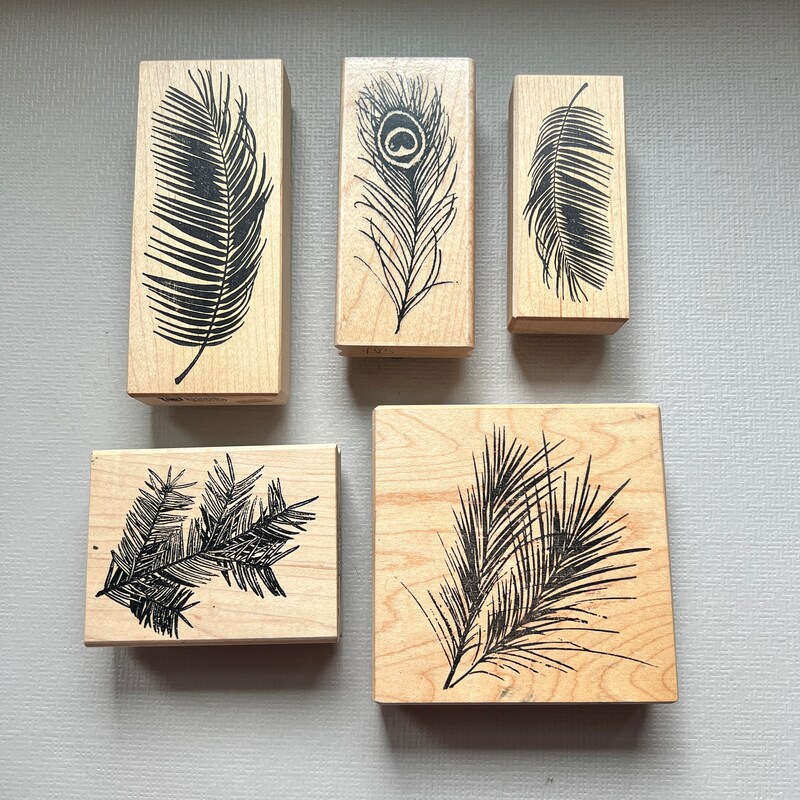 Feather Stamp - Etsy
