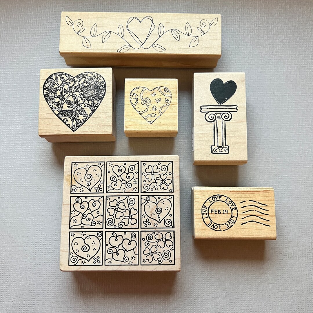 Vintage Rubber Stamp Pick Your Heart Wood Mounted Stamps - Etsy