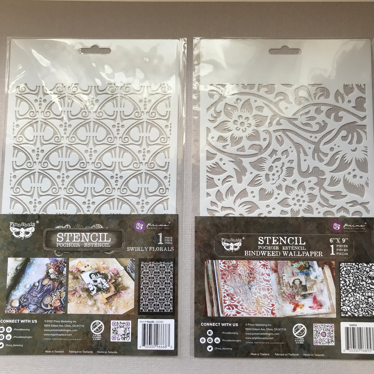 Finnabair Prima Stencils 6 X 9 for Mix Media Art Supply - Etsy