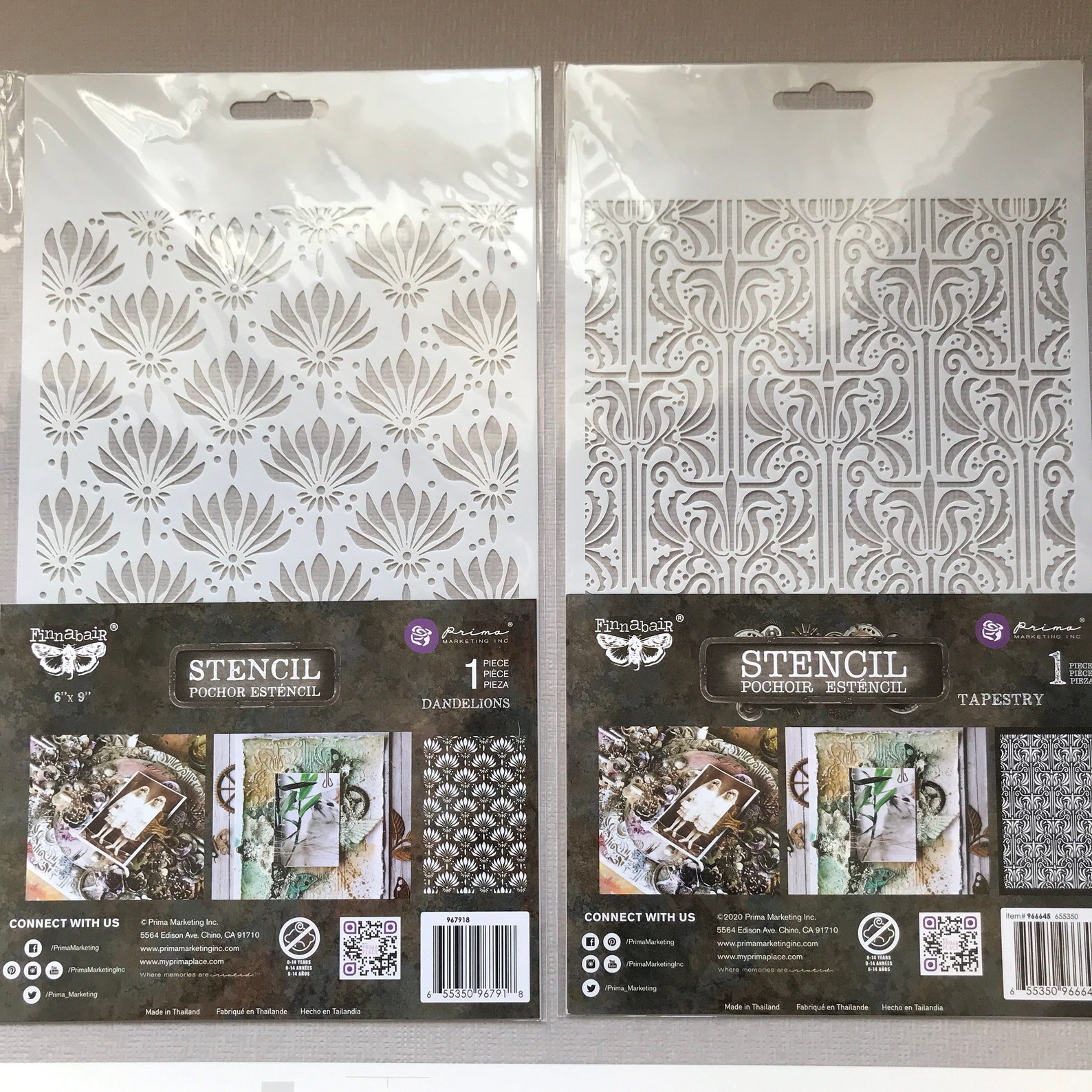 Finnabair Prima Stencils 6 X 9 for Mix Media Art Supply - Etsy