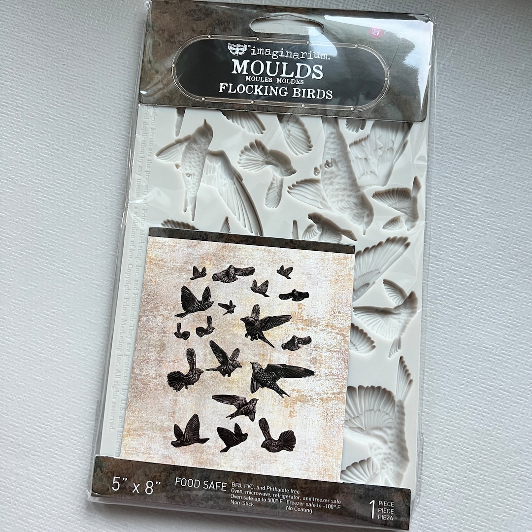 Prima Redesign Decor Moulds® Finnabair Flocking Birds 5 X 8 X 8mm Mixed ...