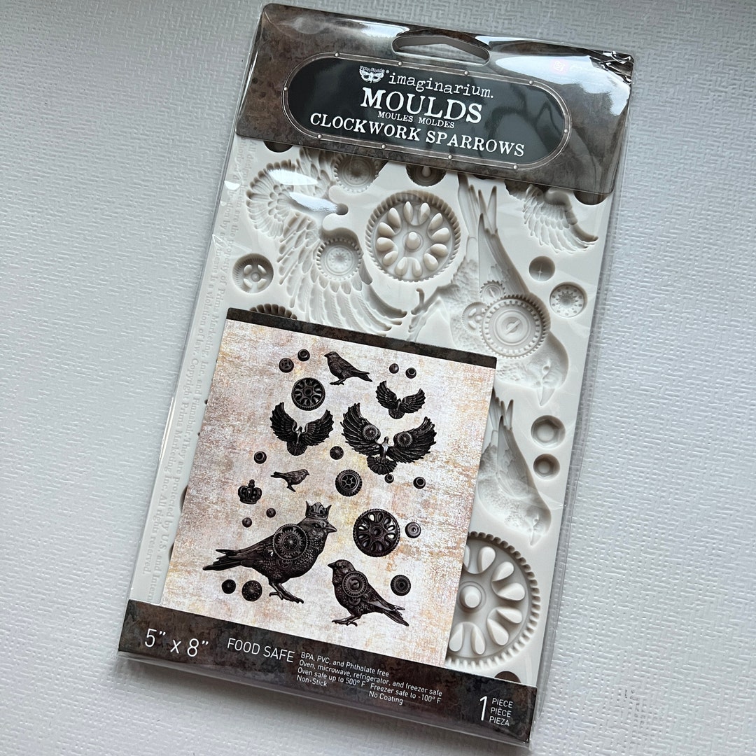 Prima Redesign Decor Moulds® – Finnabair – Clockwork Sparrows – 5″ X 8 ...