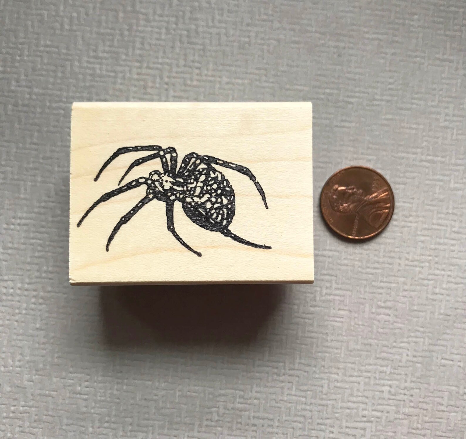 Spider Wood Mounted Rubber Stamp - Etsy