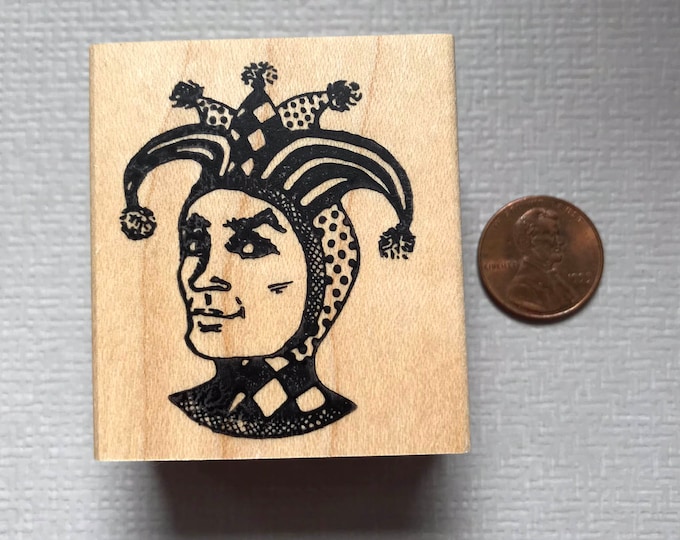 Jester Joker Rubber Stamp - Etsy