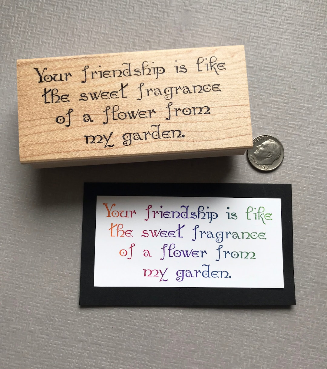Friendship Rubber Stamp - Etsy