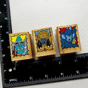 Rubber Stamp Retired Vintage 11 Power Rangers Superhero Wood Mounted ...