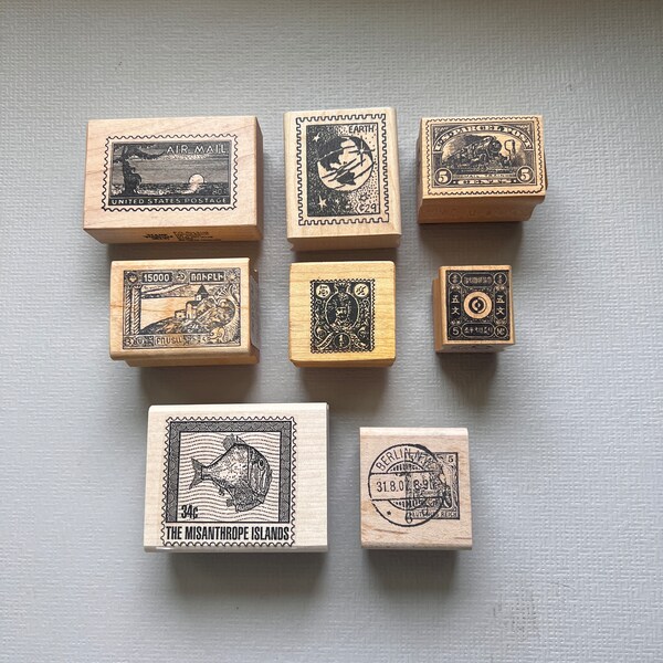 Postal Rubber Stamp - Etsy
