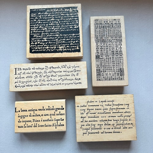 Writing Background RUBBER STAMP Background Stamp Mixed Media - Etsy